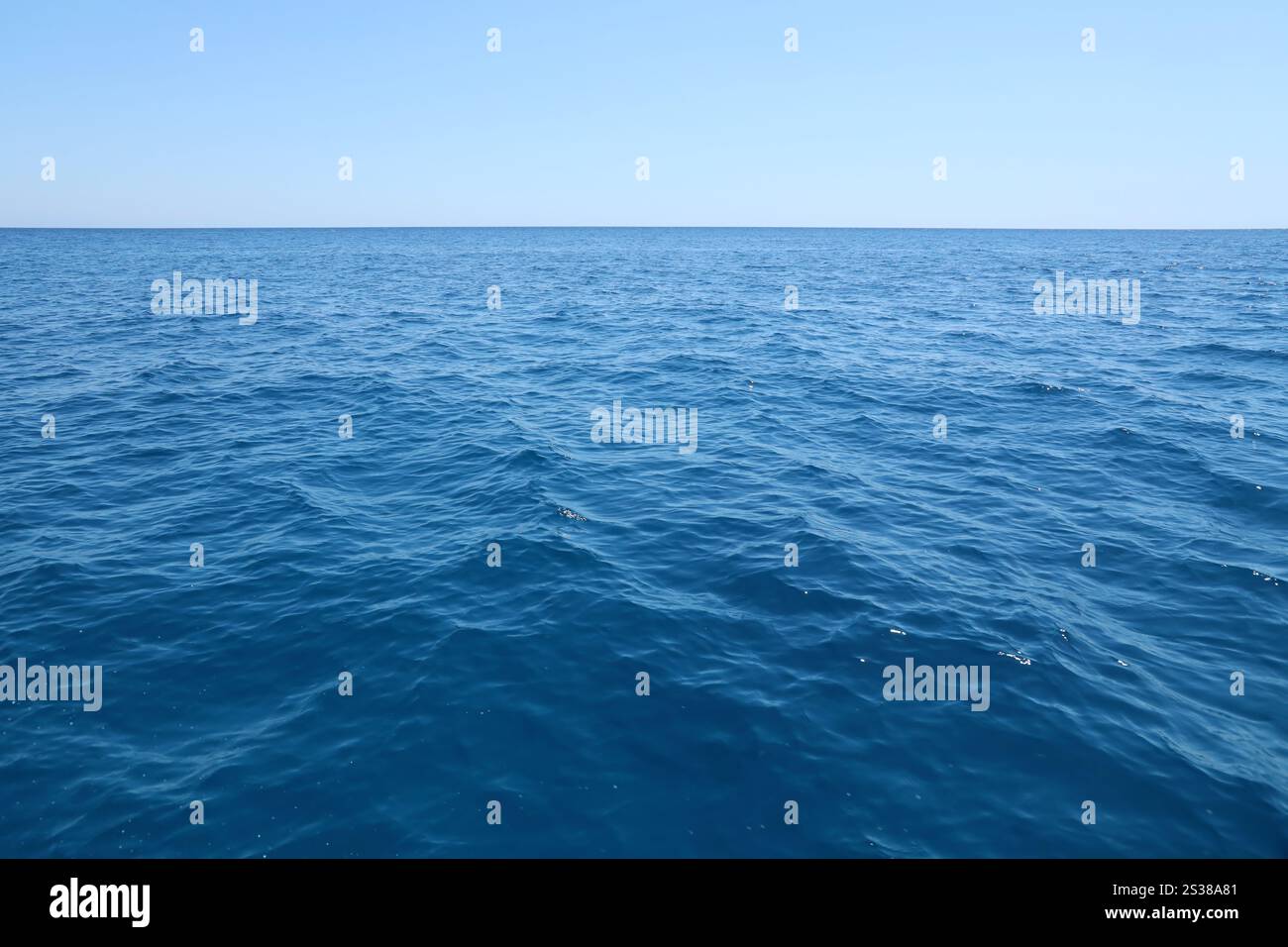 The front view in the morning sky is bright blue with clear white ...