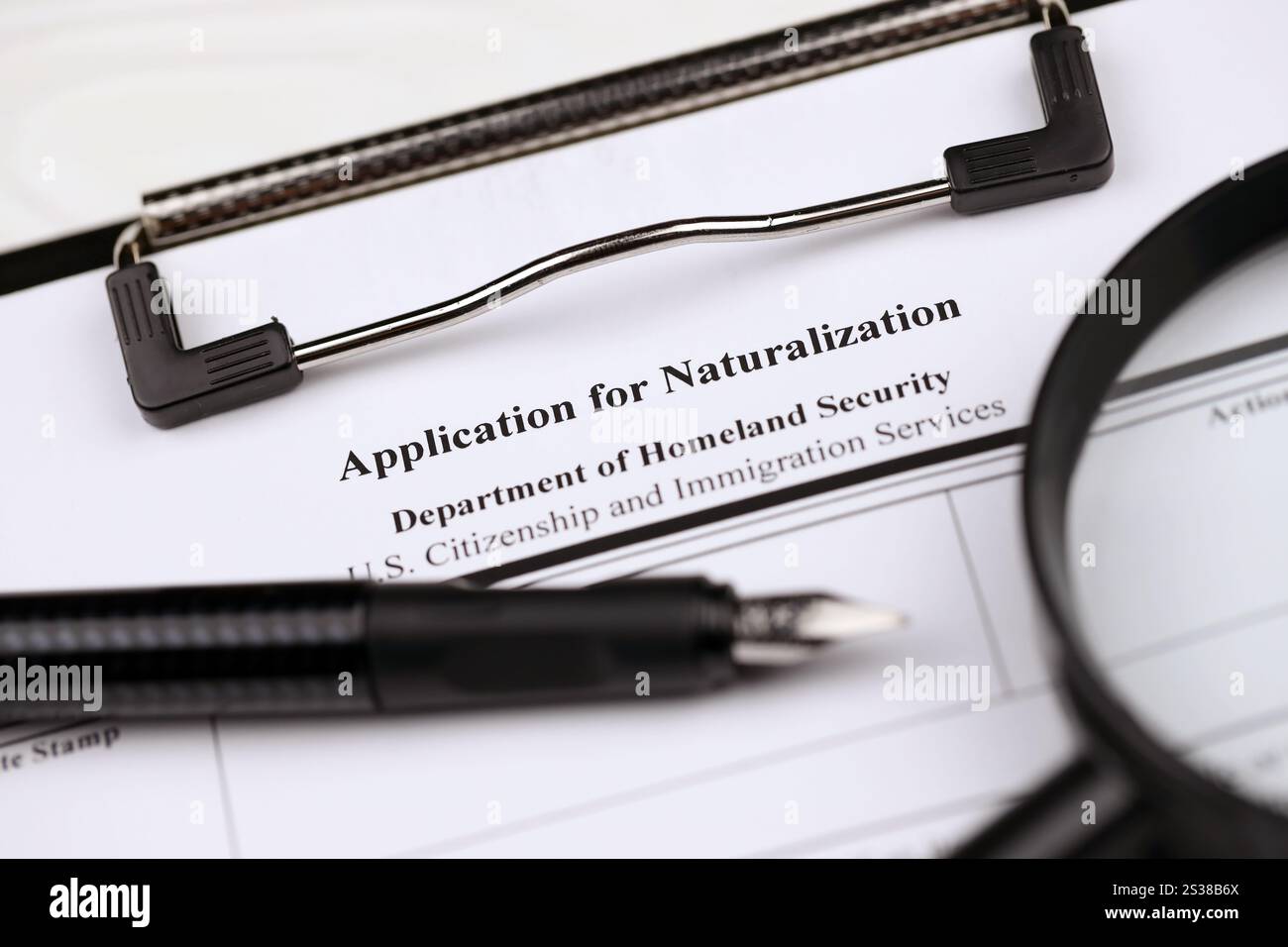 N-400 Application for Naturalization blank form on A4 tablet lies on ...
