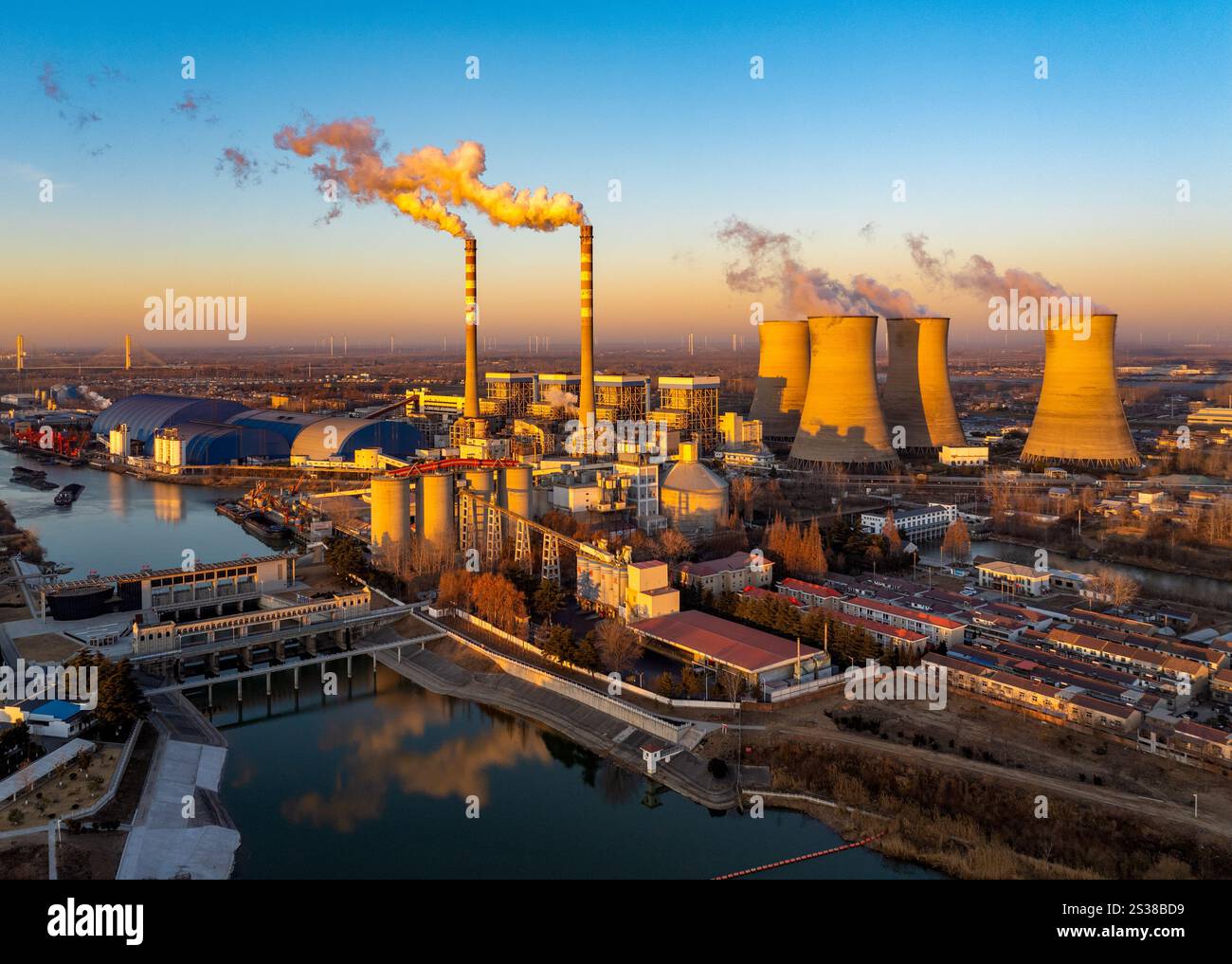 Aerial photo of Jiangsu Huaneng Huaiyin Power Generation Co., LTD ...