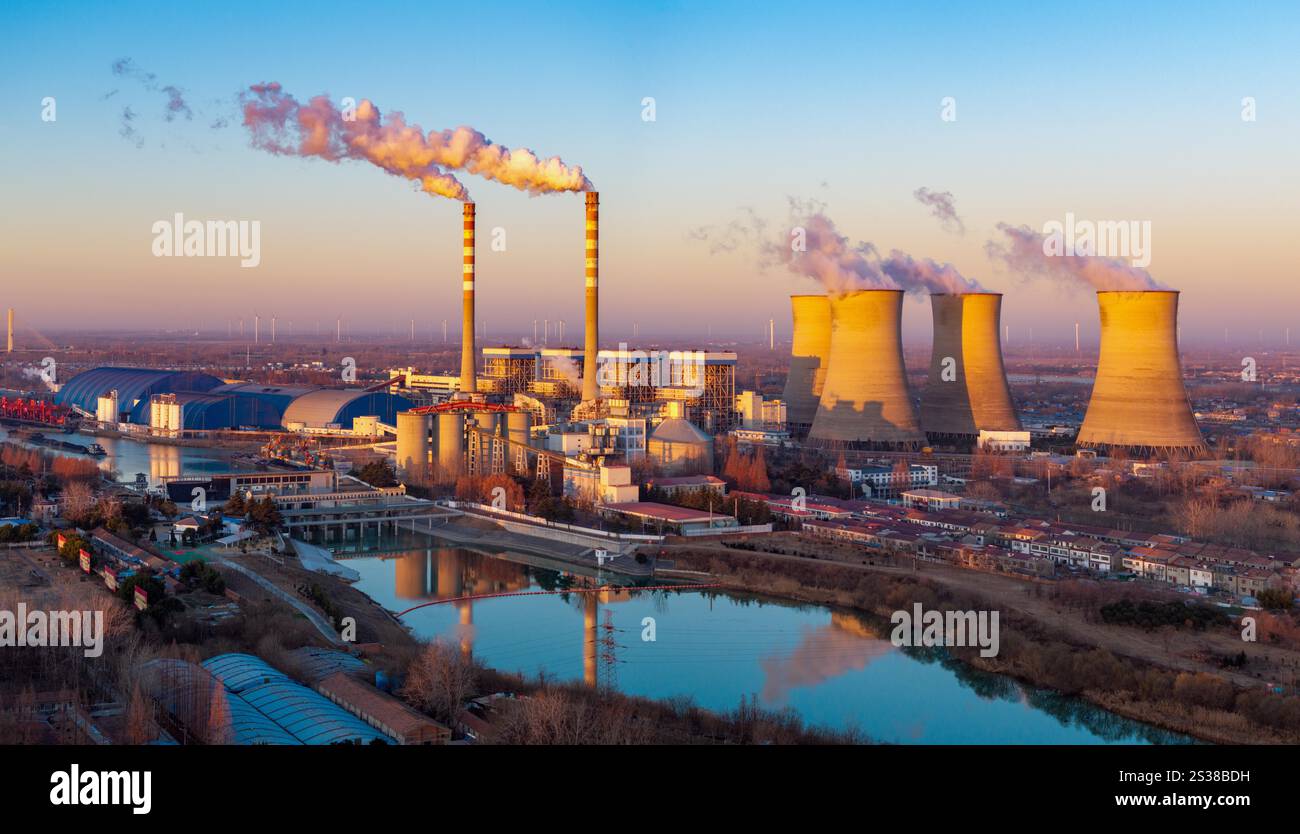 Aerial photo of Jiangsu Huaneng Huaiyin Power Generation Co., LTD ...