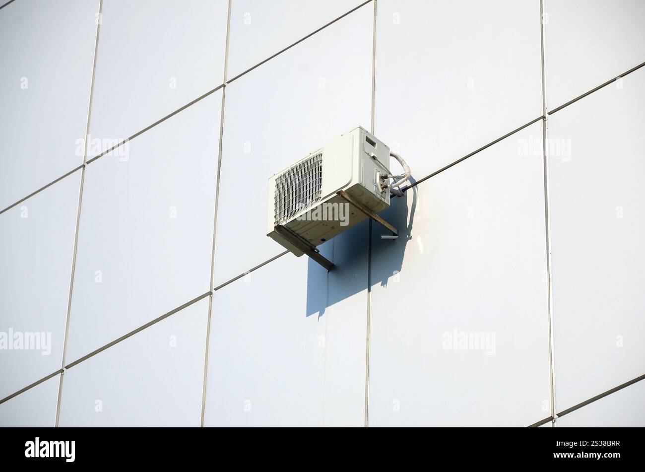 HVAC air conditioning and ventilation systems on wall. Outdoor Air ...