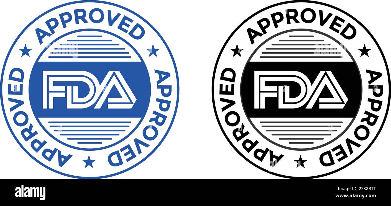 FDA Approved (Food and Drug Administration) icon, symbol, label, badge ...