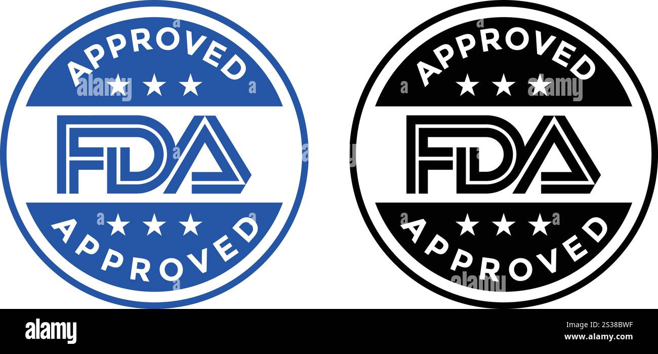 FDA Approved (Food and Drug Administration) icon, symbol, label, badge ...