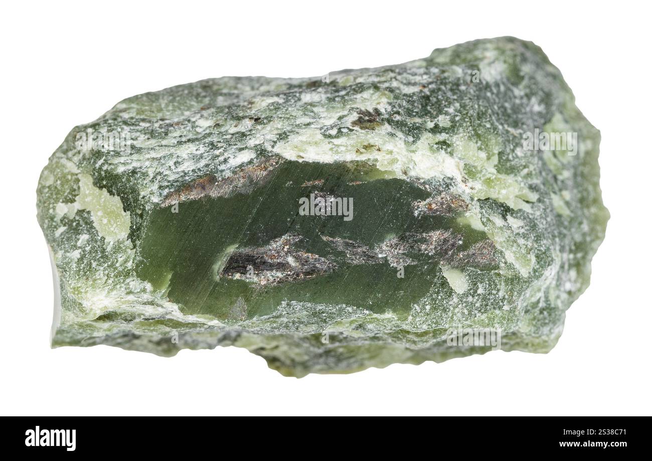 close up of sample of natural stone from geological collection - rough ...