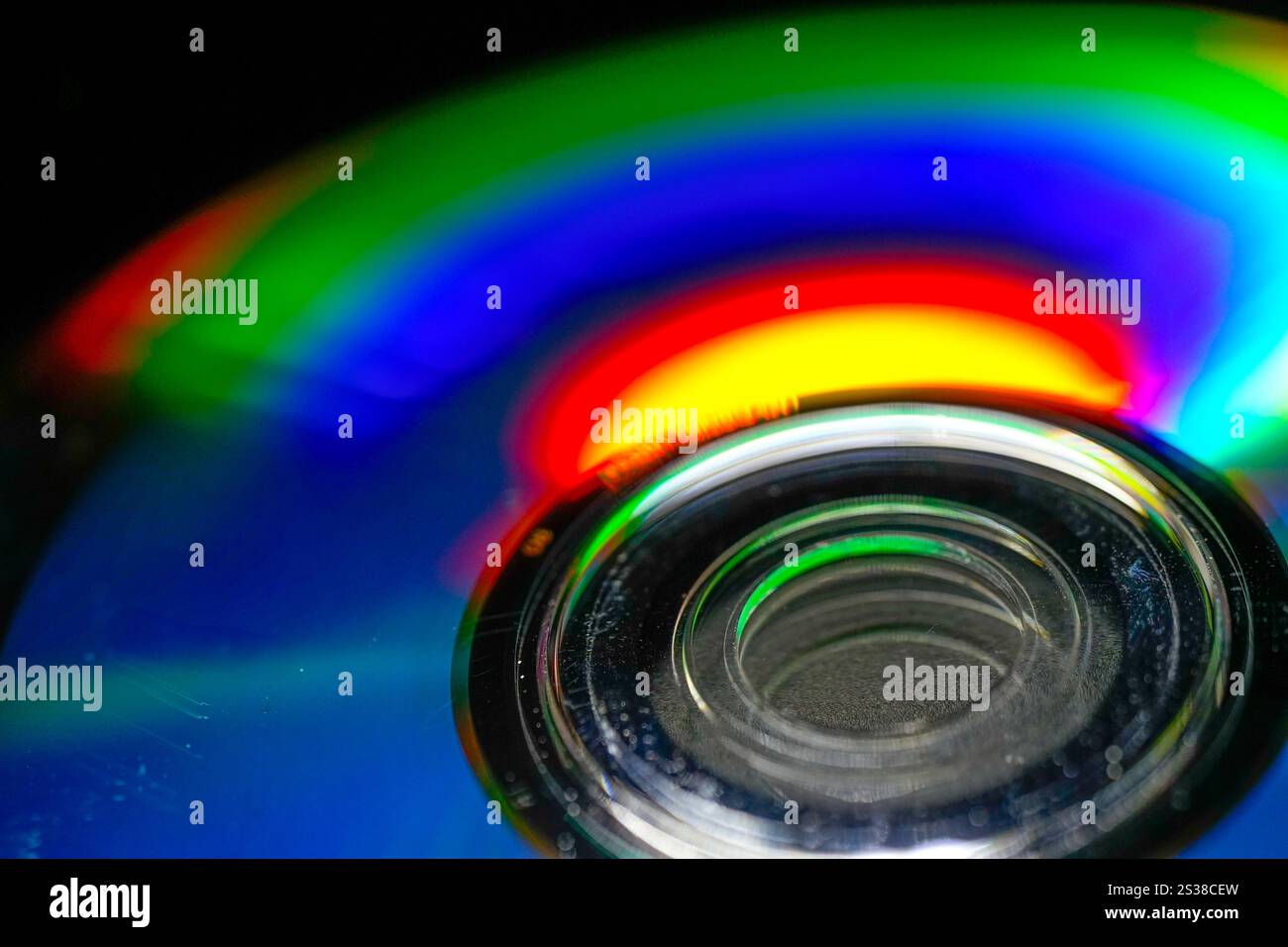 Abstract macro photo of light reflections on a dvd cd disk Stock Photo ...