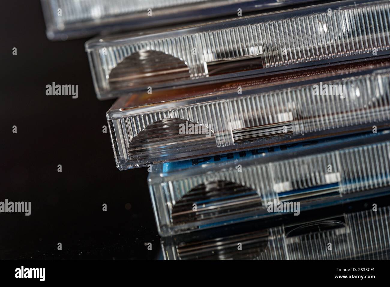 Close-up of a detail of CD covers and black background Stock Photo - Alamy