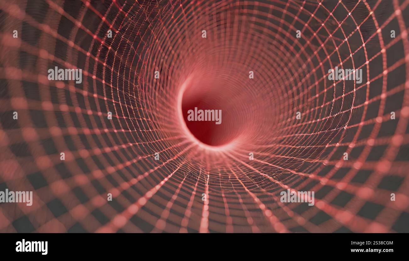 A digital illustration featuring a perfectly round red circle on a ...