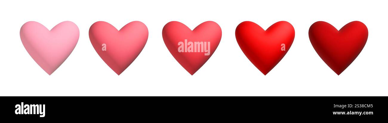 3d style realistic heart icon collection Stock Vector Image & Art - Alamy