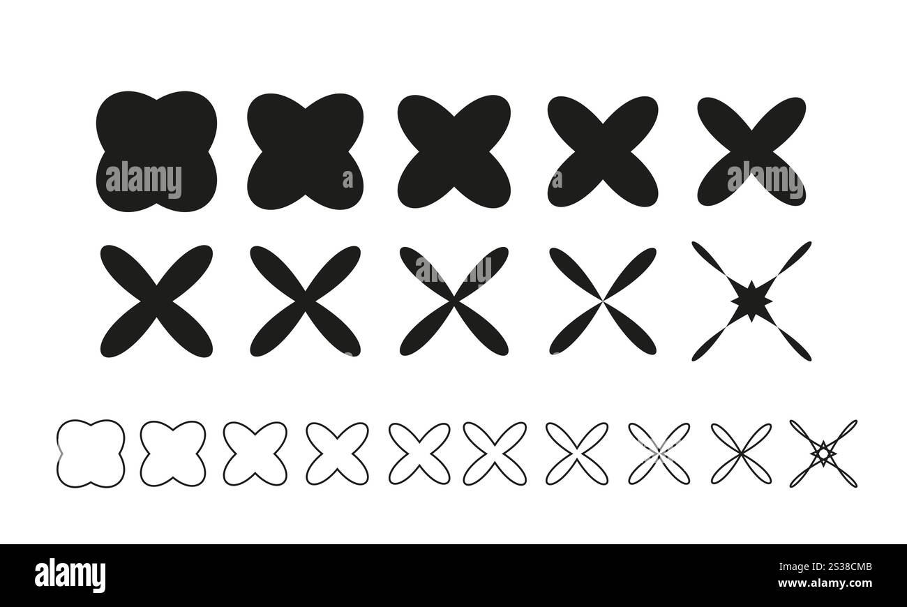 Abstract geometric star set Stock Vector Image & Art - Alamy