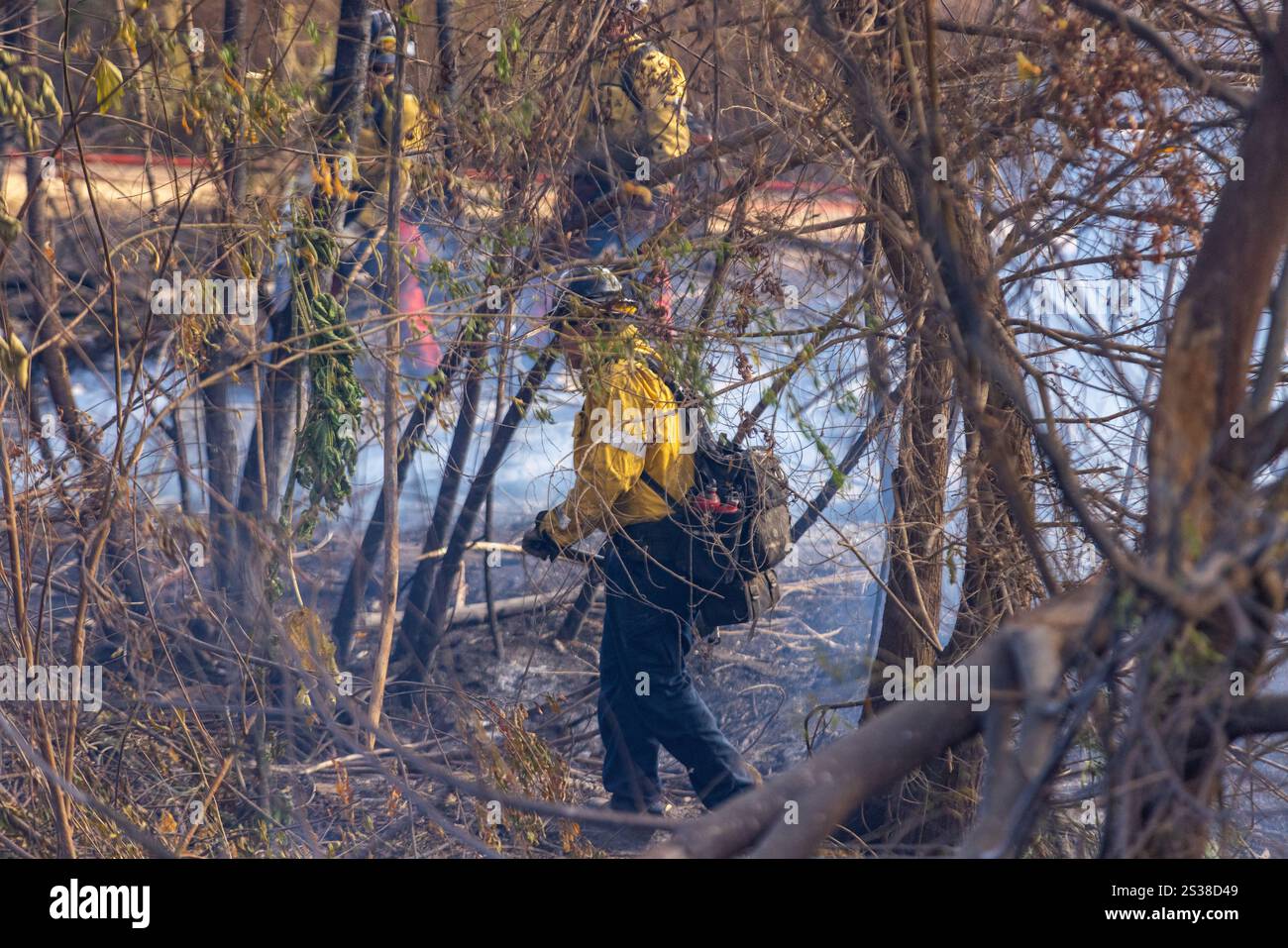 Firefighters battle multiple wildfires across Los Angeles, including the Palisades, Eaton, Hurst ...