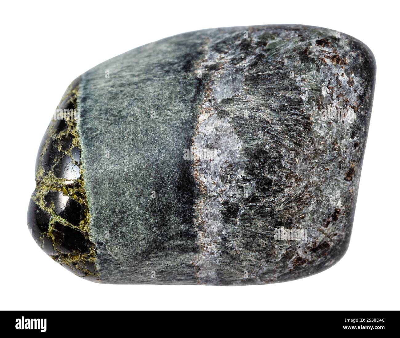 close up of sample of natural stone from geological collection ...