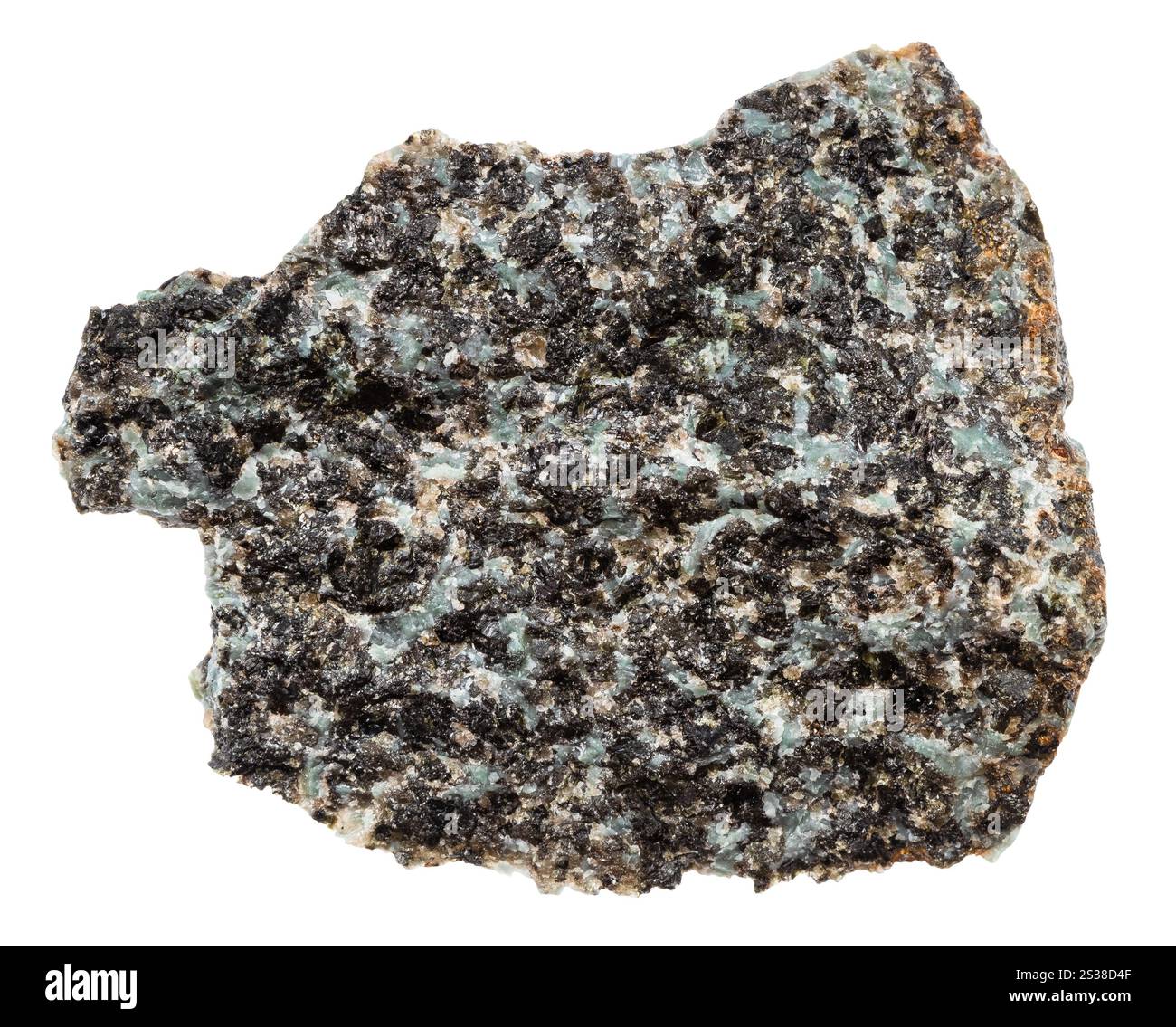 close up of sample of natural stone from geological collection ...
