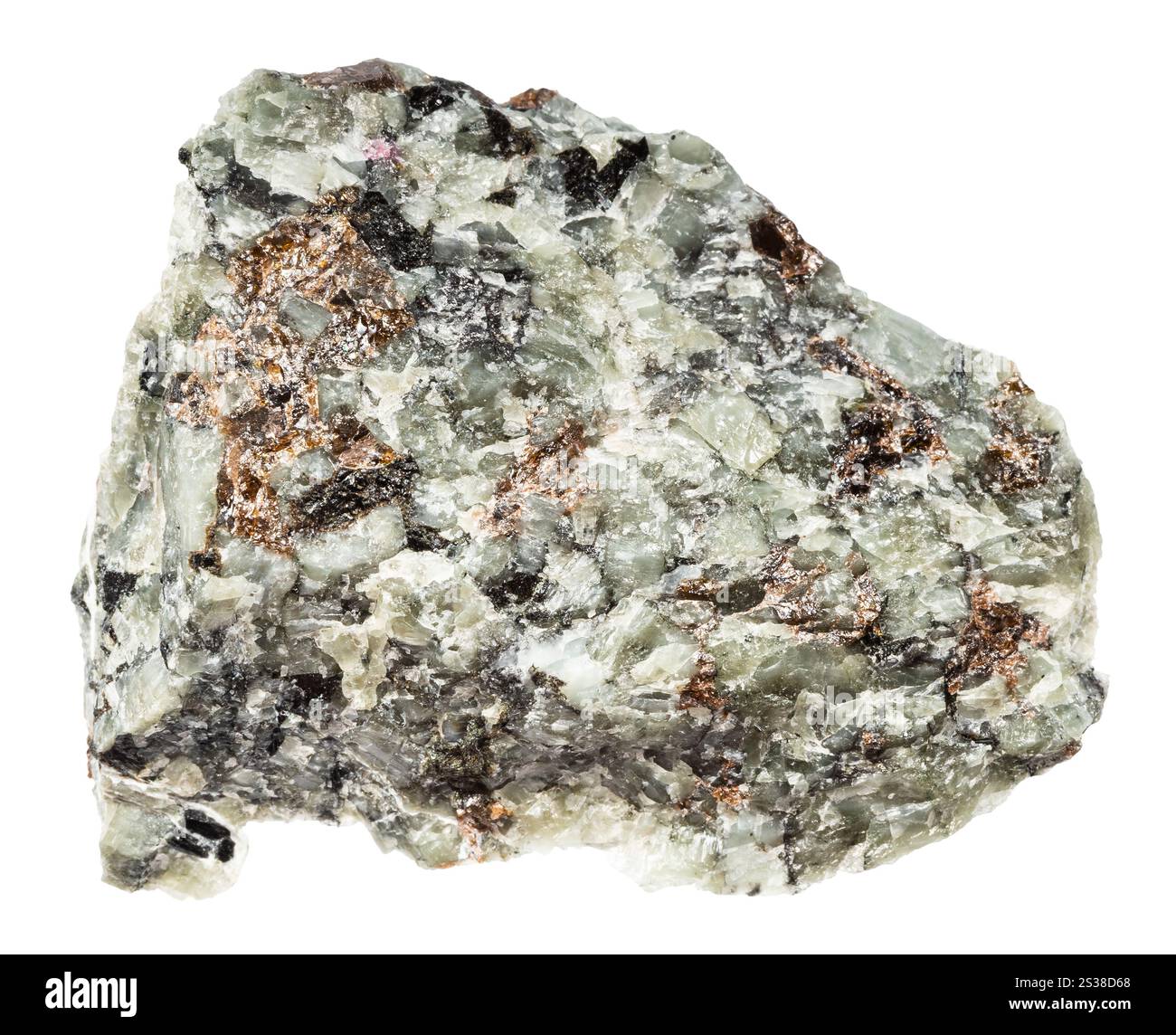 close up of sample of natural stone from geological collection - raw ...