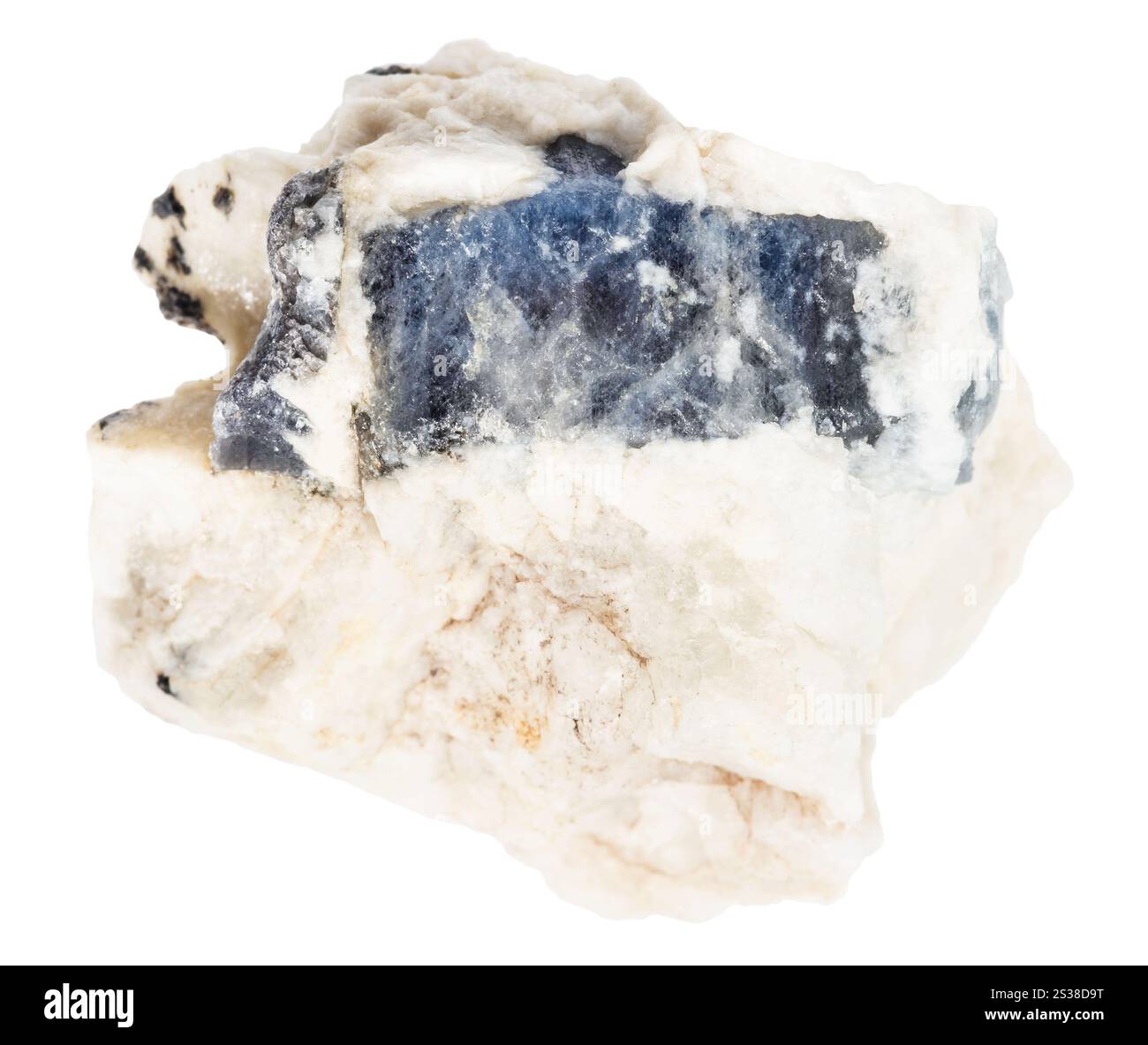 close up of sample of natural stone from geological collection - blue ...