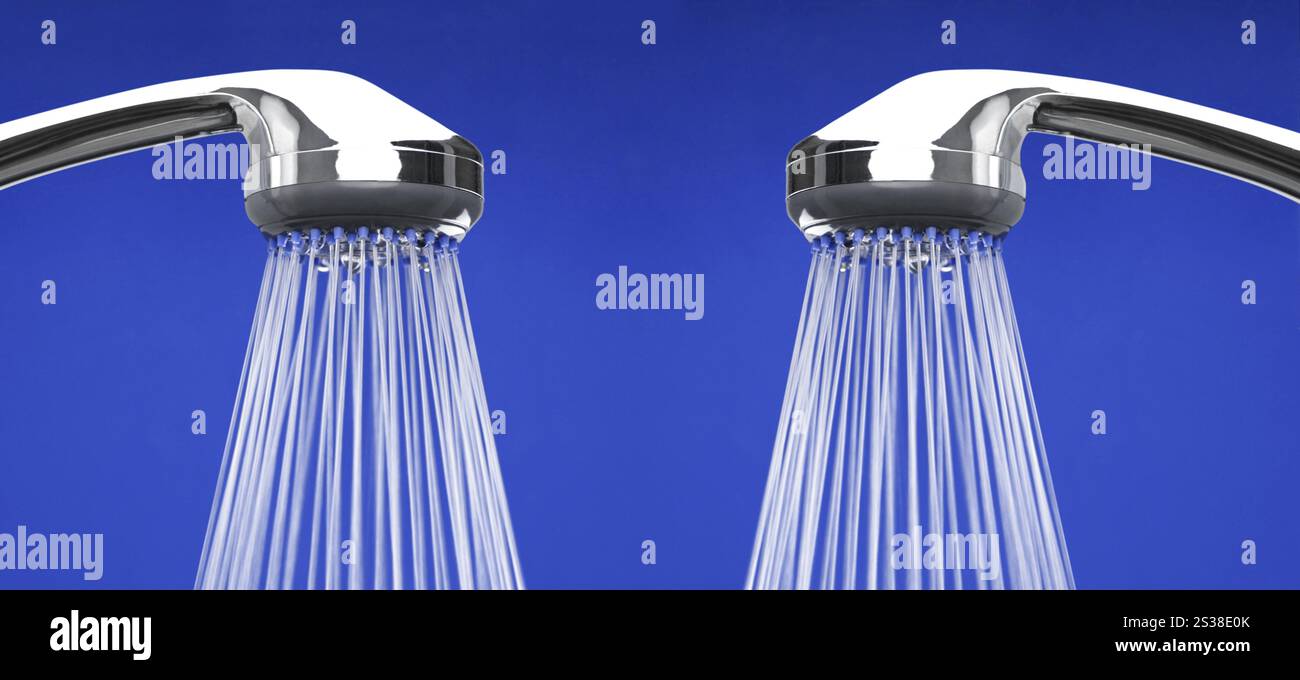 fresh shower isolated on white background. fresh shower Stock Photo - Alamy