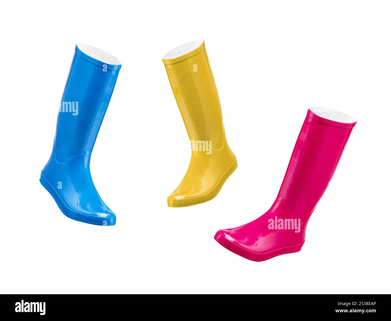 rubber boots isolated on white background Stock Photo - Alamy