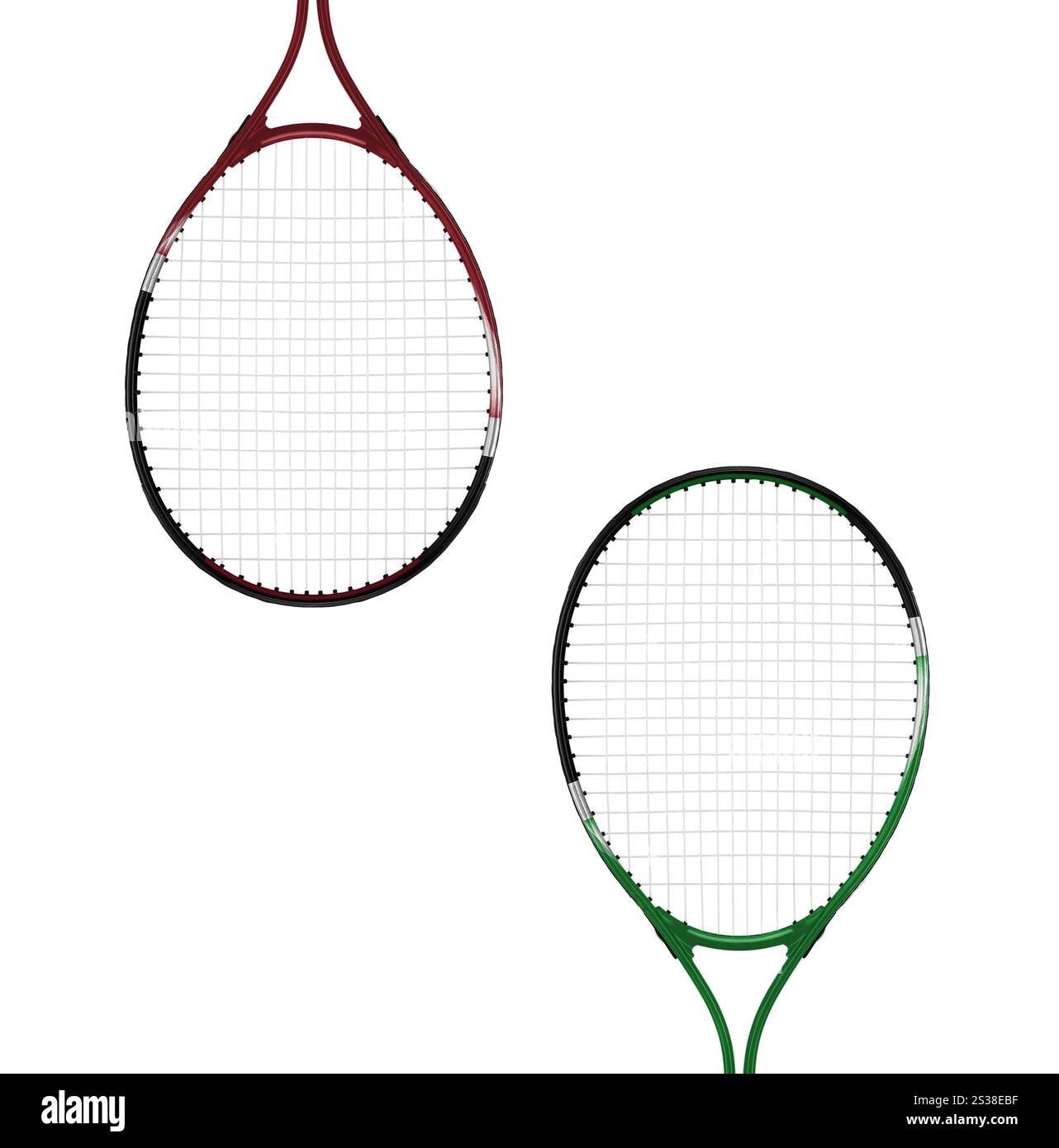 Tennis rackets isolated on white background. Tennis rackets Stock Photo ...