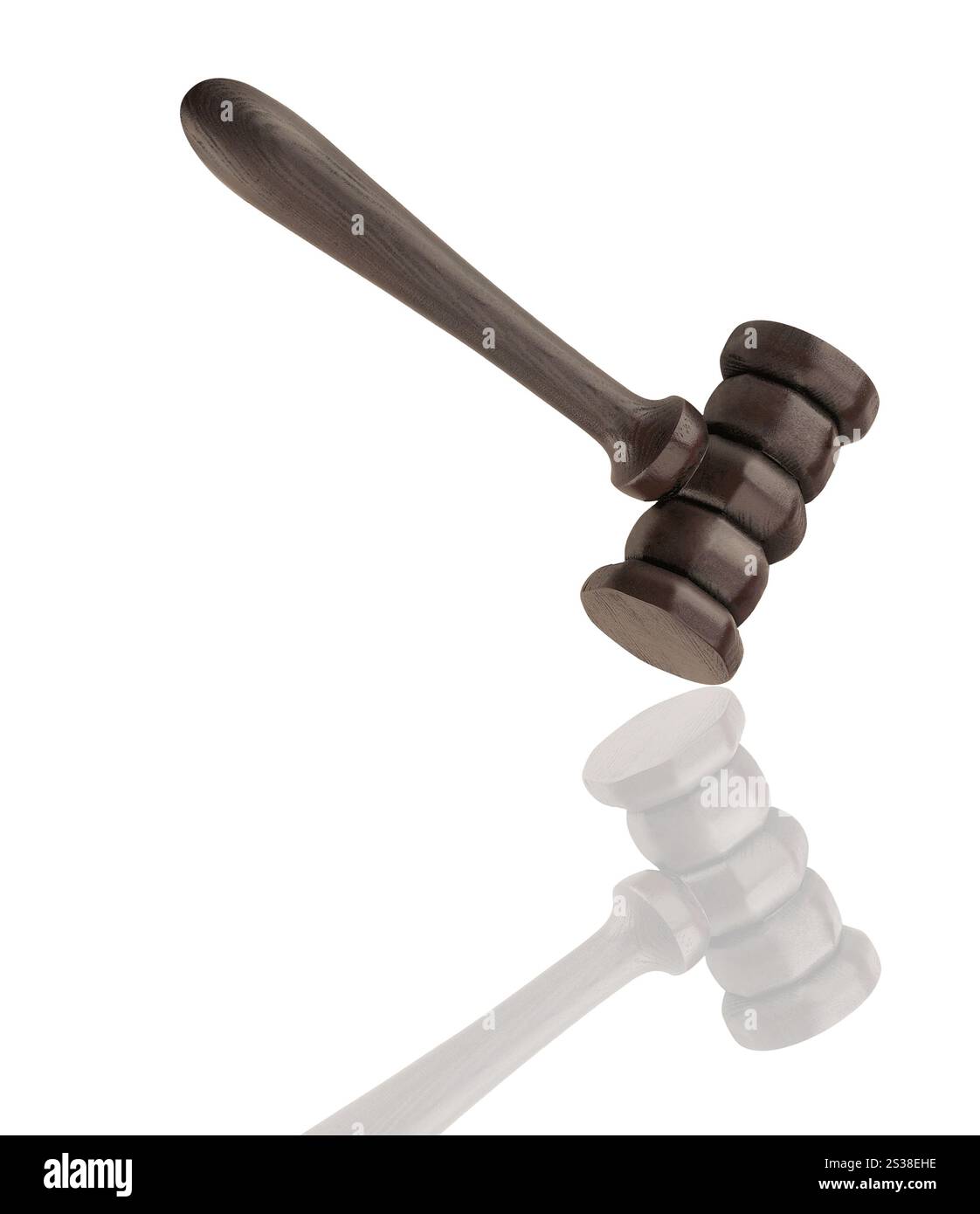 Wooden justice gavel and block with brass isolated on white background ...