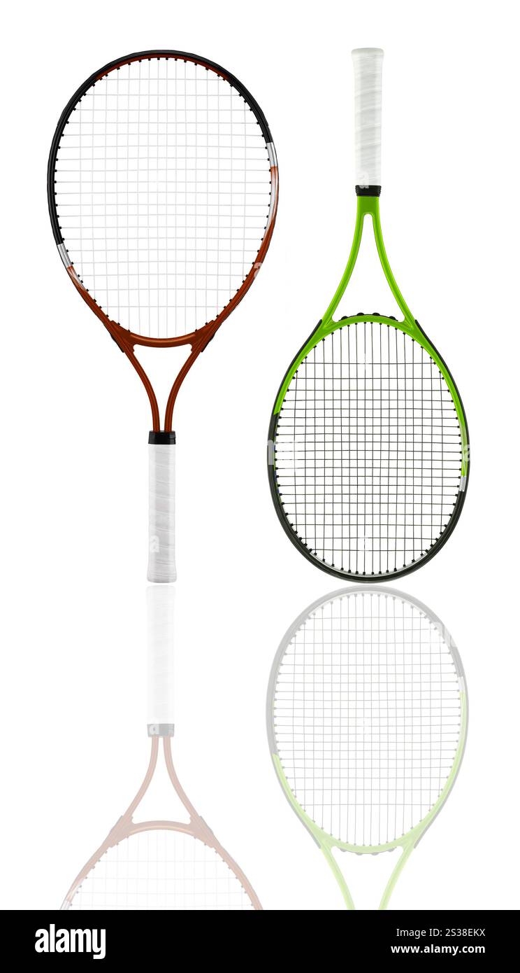 Tennis racket, isolated on white background. Tennis rackets Stock Photo ...