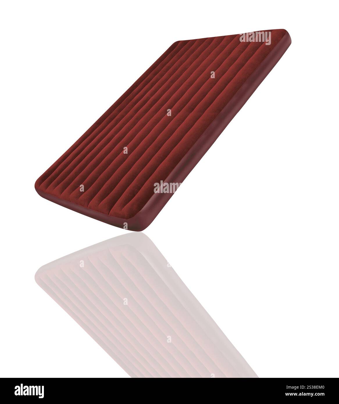 red floating pool raft isolated on white Stock Photo - Alamy