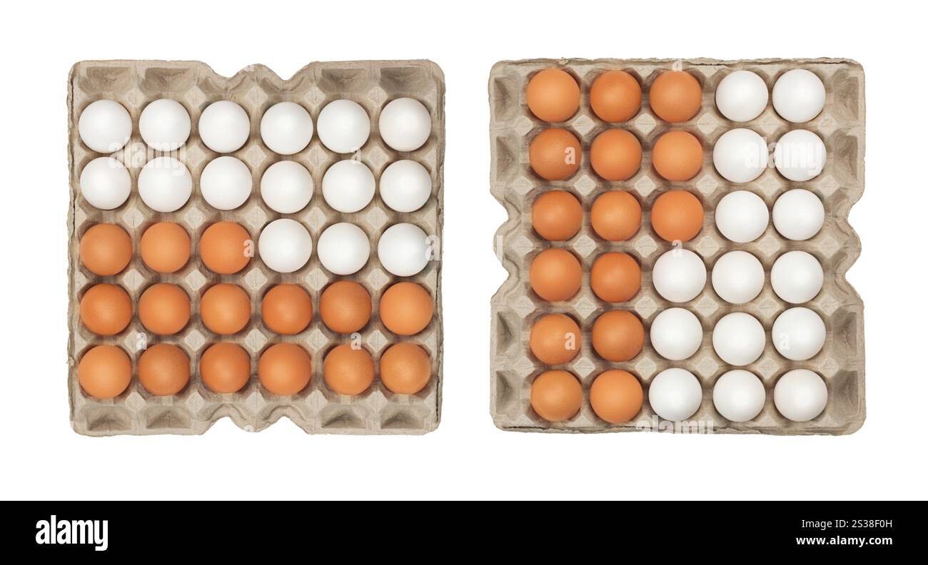 Uncooked eggs in round Cut Out Stock Images & Pictures - Alamy