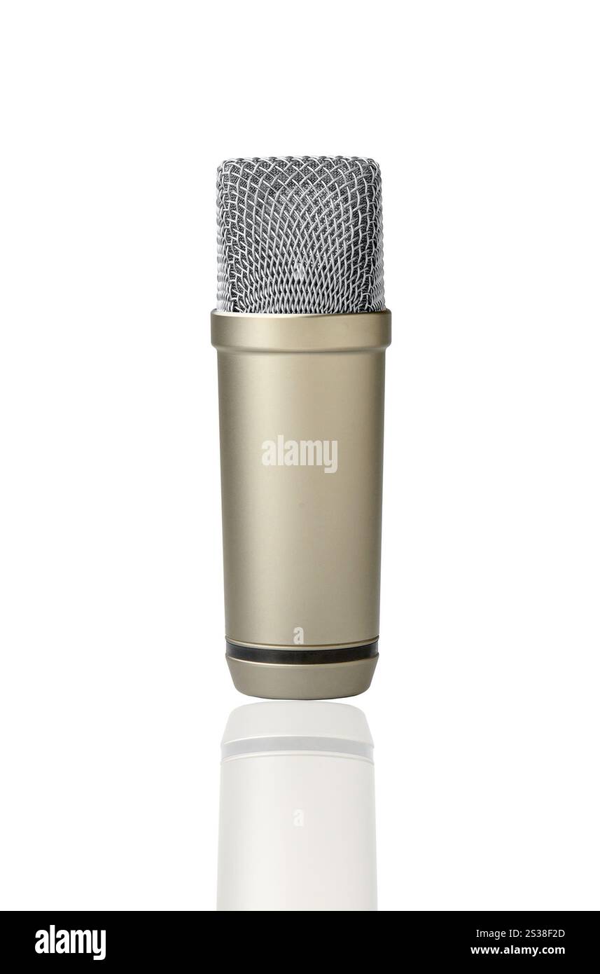 Studio microphone isolated on white. Studio microphone Stock Photo - Alamy