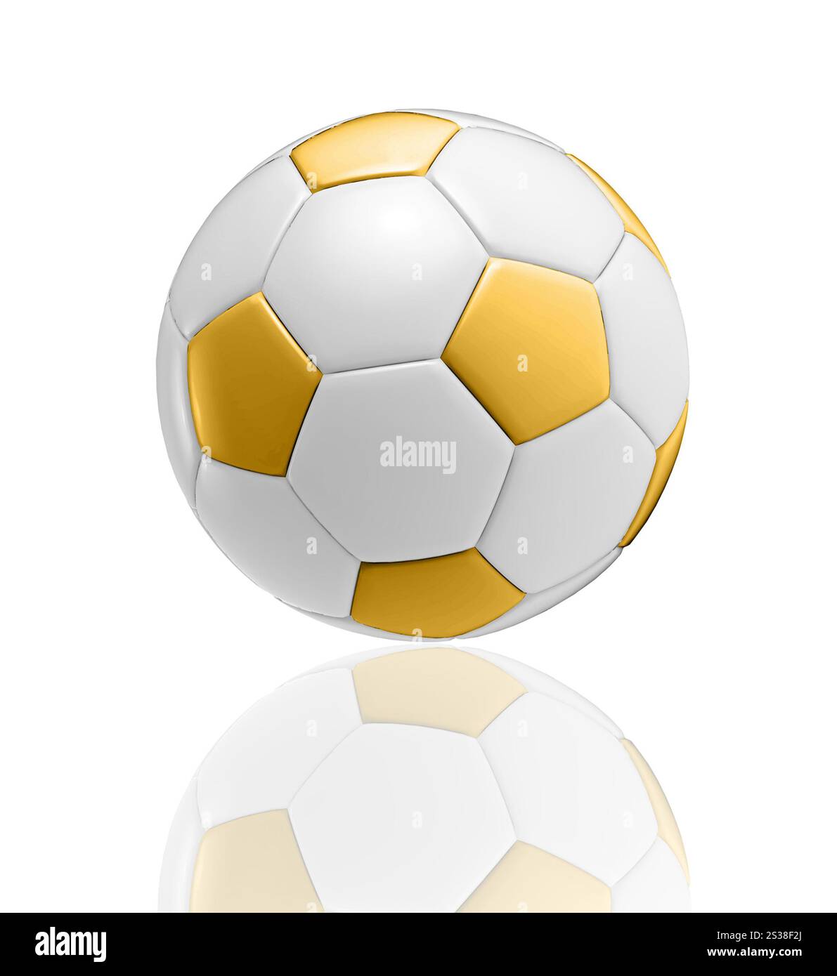 white with yellow football ball isolated on white background. white ...