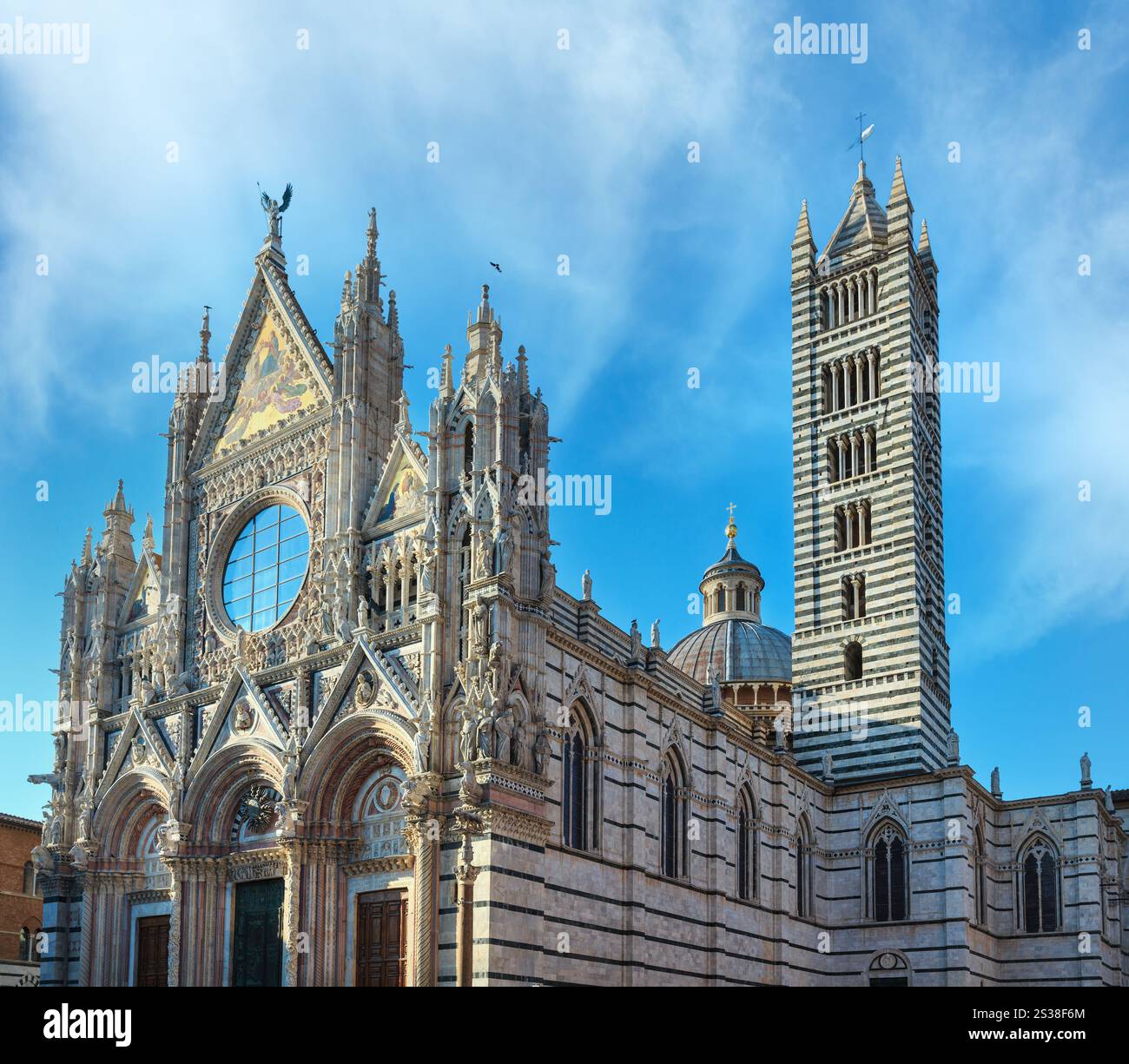 Siena Cathedral (Duomo di Siena), main facade completed in 1380. Siena ...