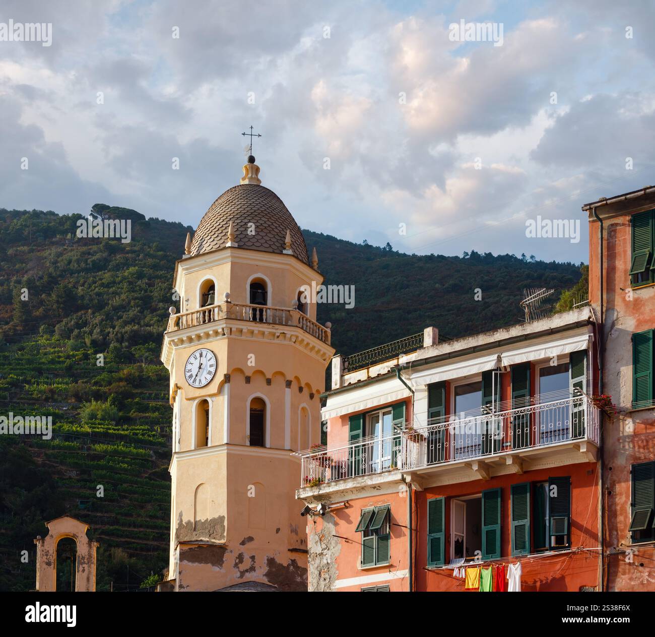 Beautiful sunset in summer Vernazza - one of five famous villages of ...