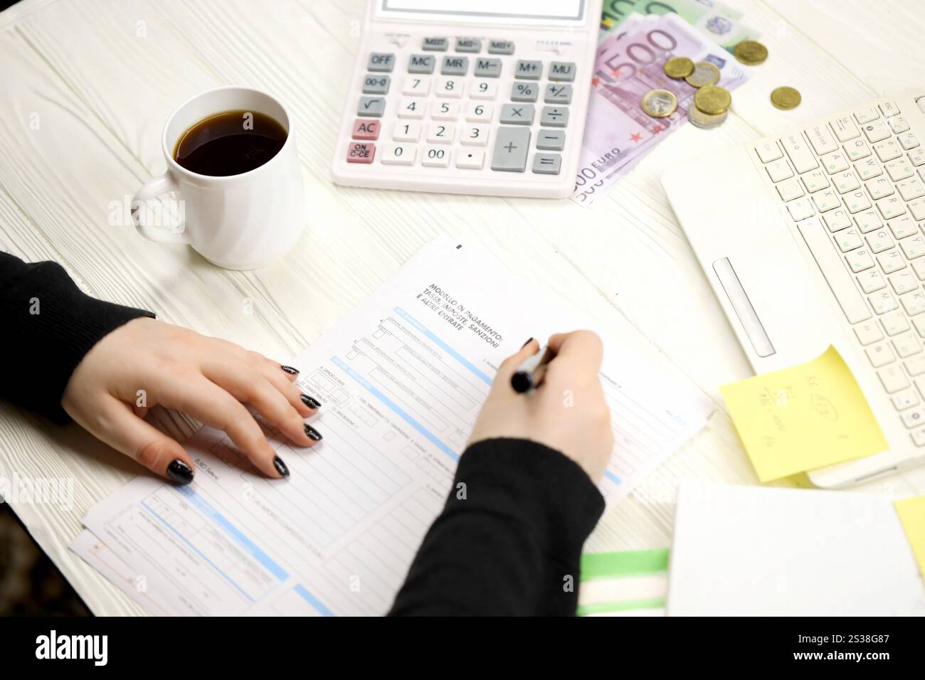 Accountant fill italian tax form F23 Payment model taxes duties ...