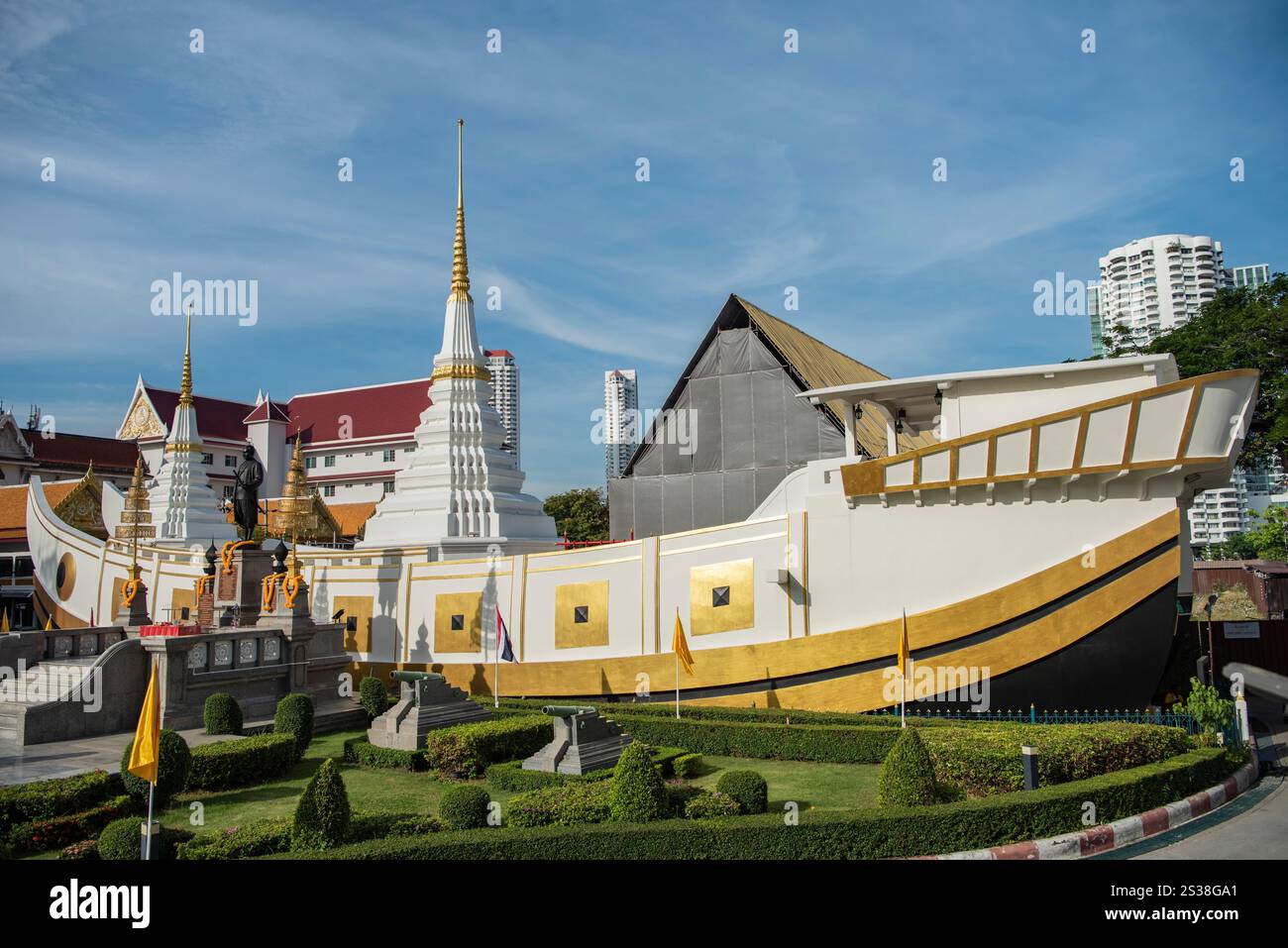 the Wat Yan Nawa in Sathon in the city of Bangkok in Thailand. Thailand ...