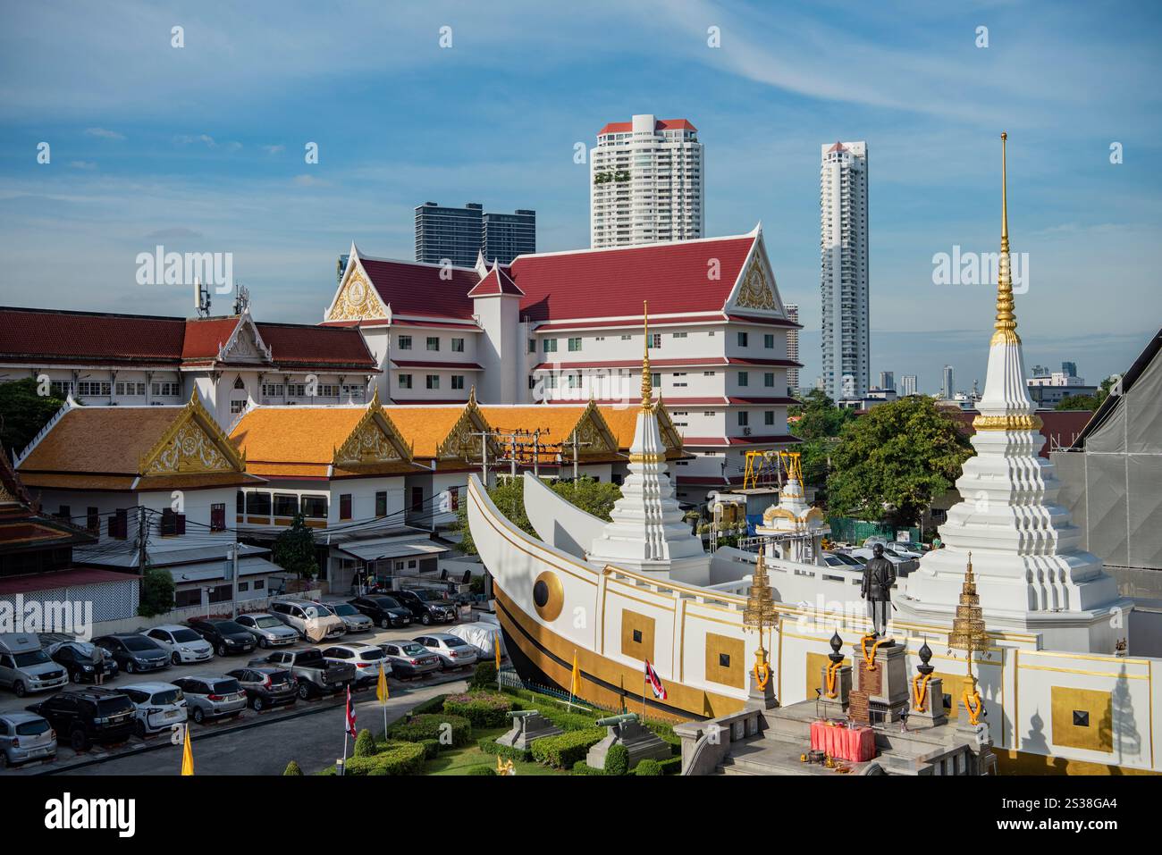 the Wat Yan Nawa in Sathon in the city of Bangkok in Thailand. Thailand ...