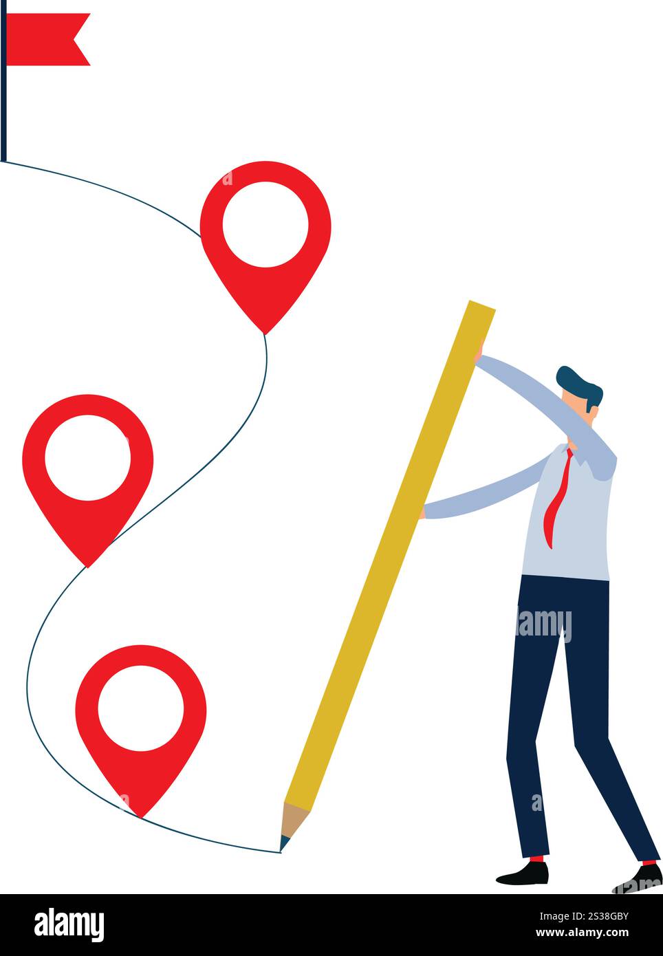 Roadmap concept. Workflow or working process, project progress ...