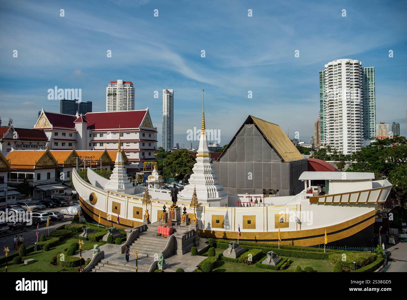 the Wat Yan Nawa in Sathon in the city of Bangkok in Thailand. Thailand ...
