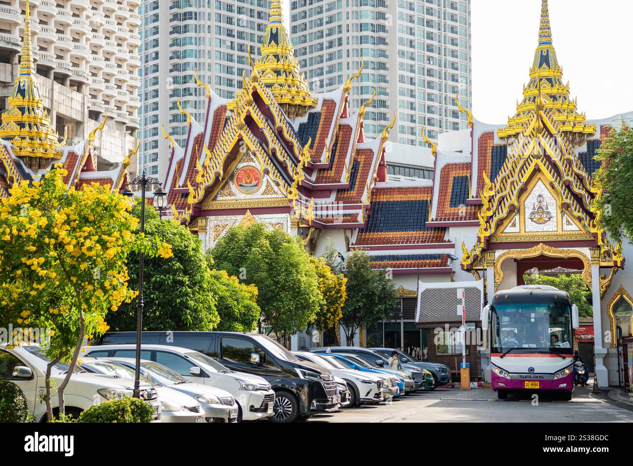 the Wat Yan Nawa in Sathon in the city of Bangkok in Thailand. Thailand ...