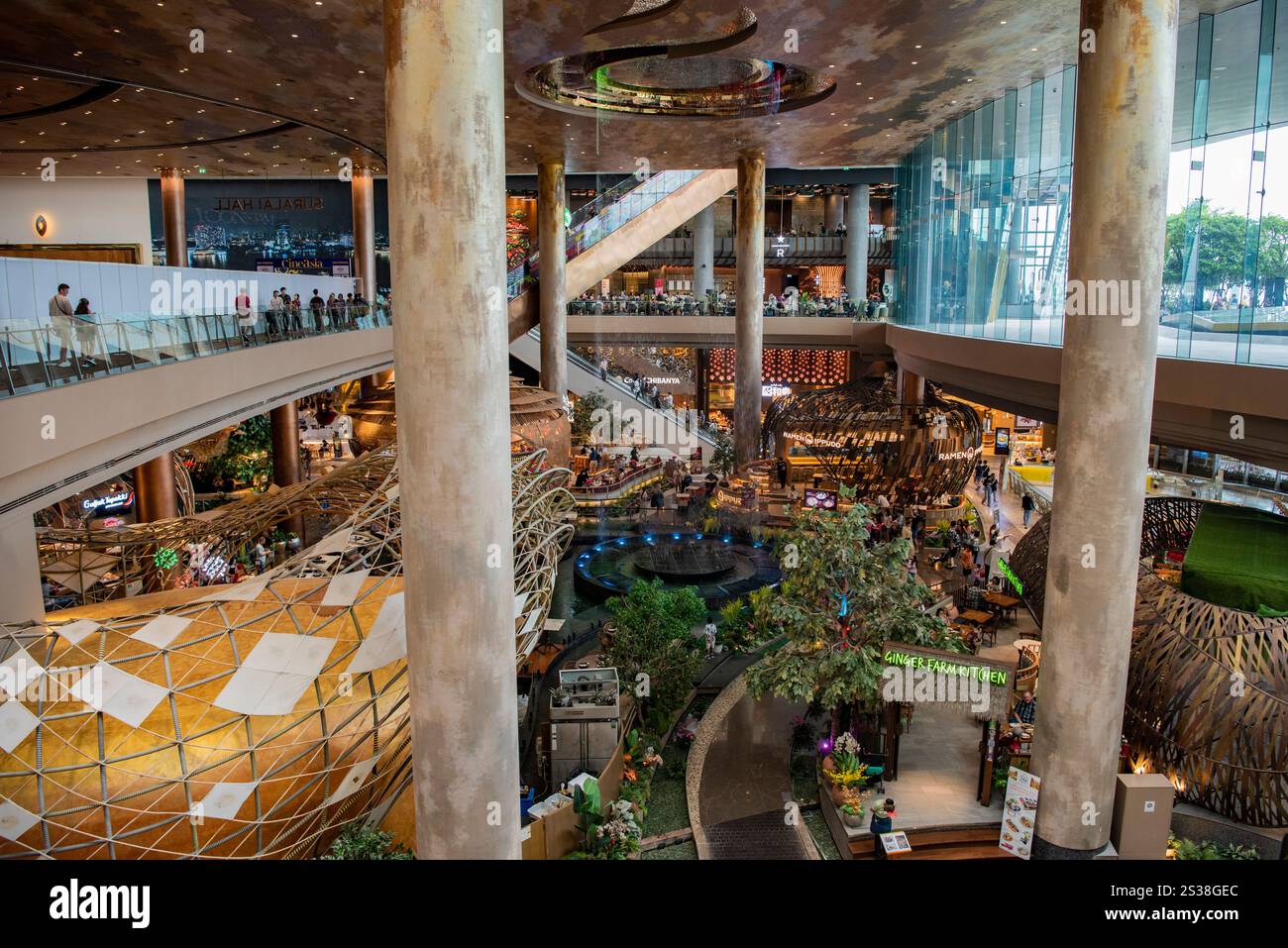 inside the Iconsiam Shopping Mall at Chao Phraya River in Thonburi in ...