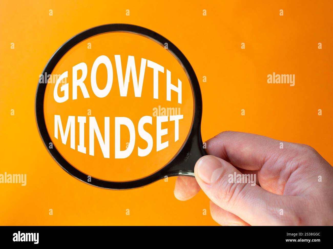Growth Mindset symbol. Concept word Growth Mindset on magnifying glass ...
