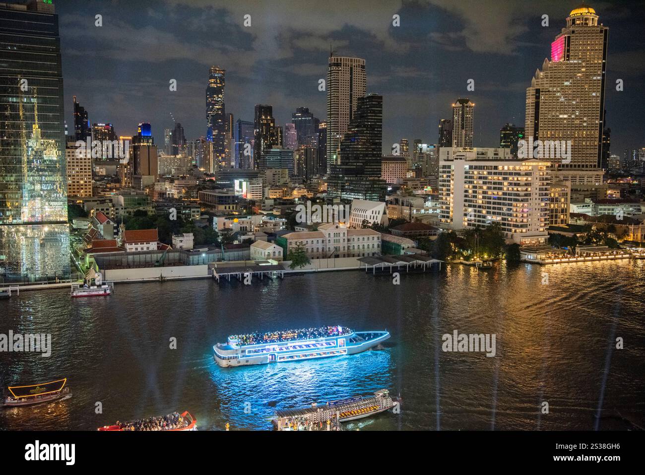 a view from the Iconsiam Shopping Mall to the Chao Phraya River and the ...