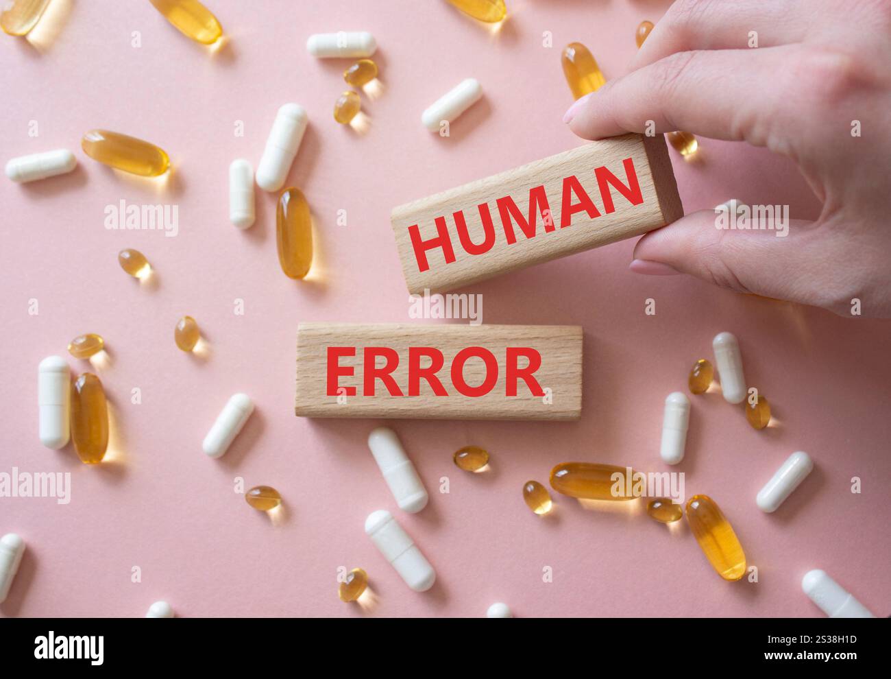 Human Error symbol. Concept word Human Error on wooden blocks ...