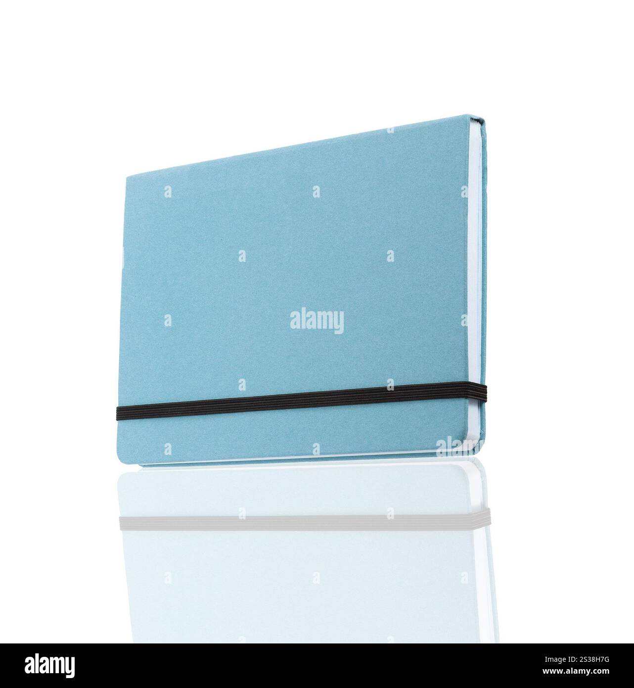 silk blue color cover note book isolated on white background. silk blue ...