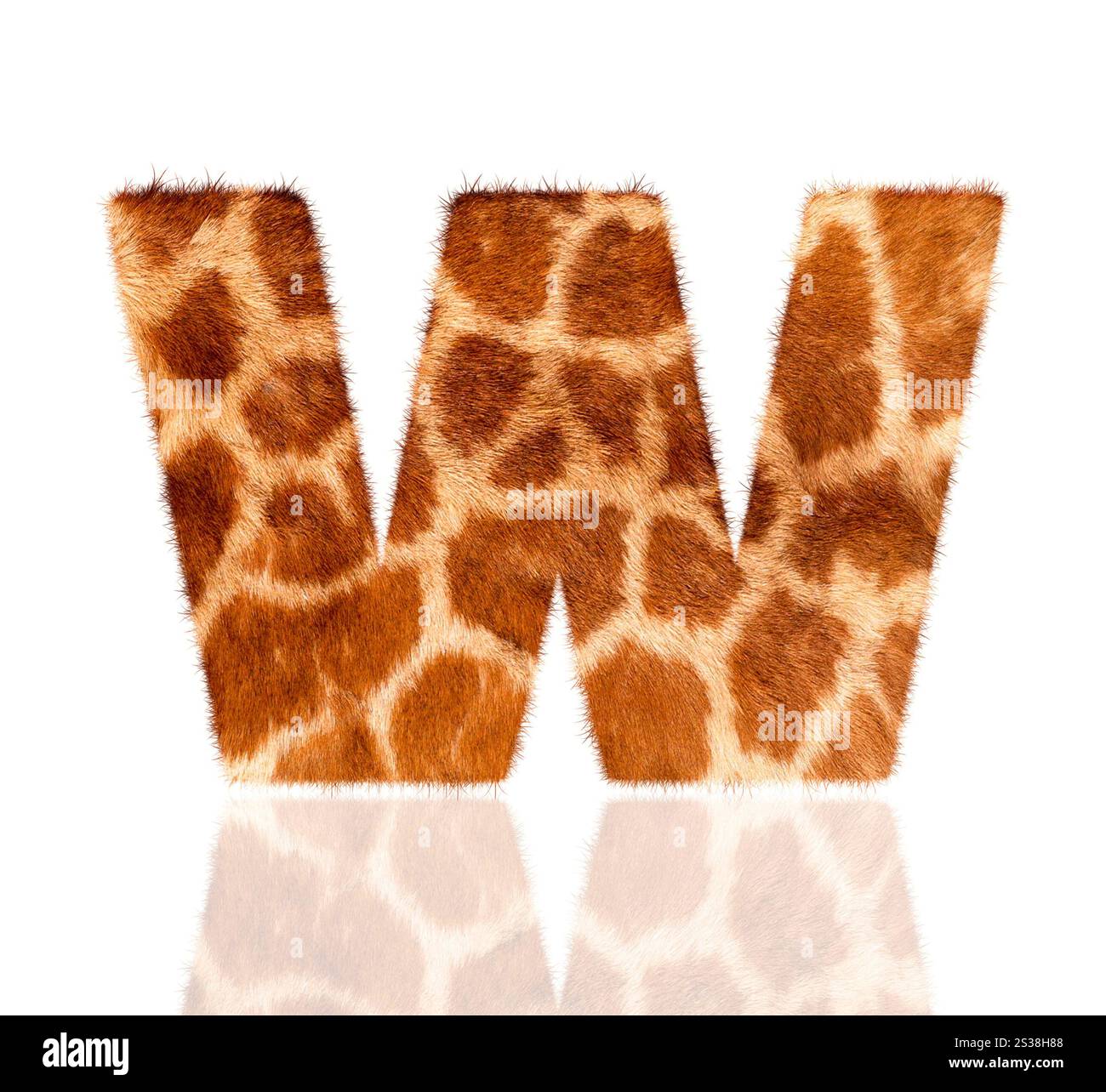 Letter from giraffe style fur alphabet. Isolated on white background ...