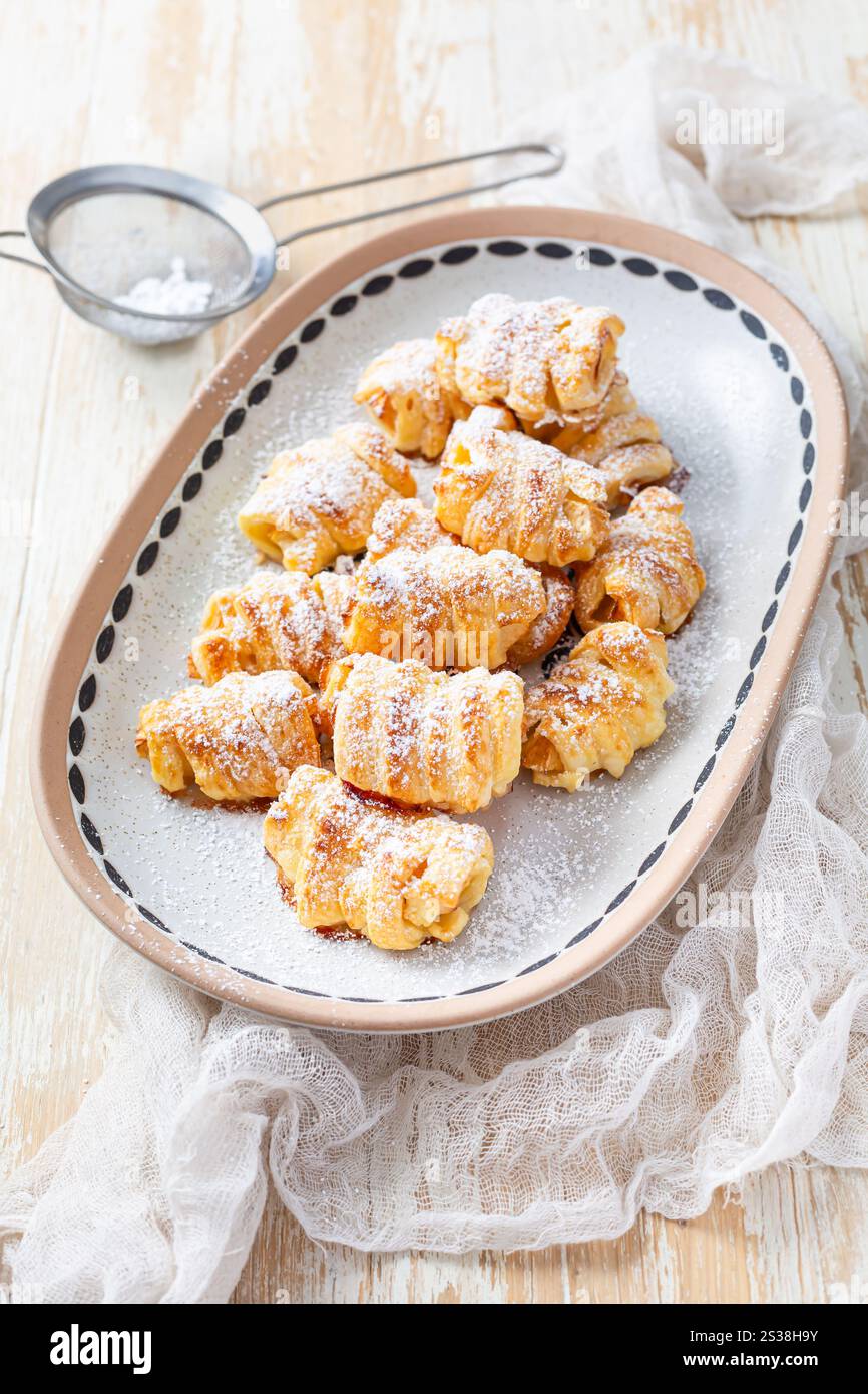 Homemade small apply pastries, sweet dessert Stock Photo - Alamy