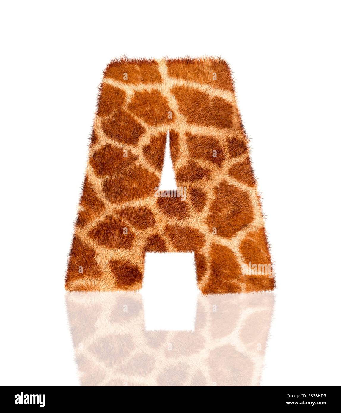 Letter from giraffe style fur alphabet. Isolated on white background ...