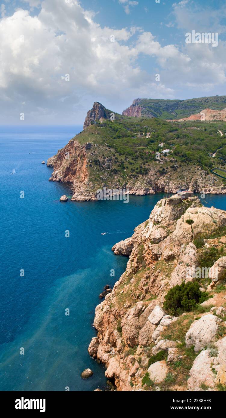 Summer coast view balaclava bay entrance hi-res stock photography and ...