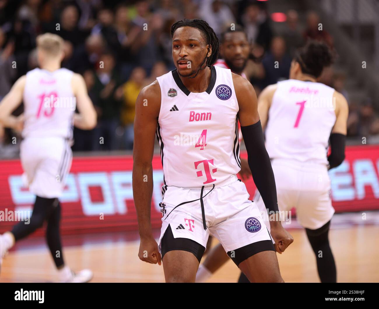 Bonn, Deutschland. 08th Jan, 2025. Phlandrous Fleming Jr. (Bonn), BCL play-ins, Telekom Baskets ...