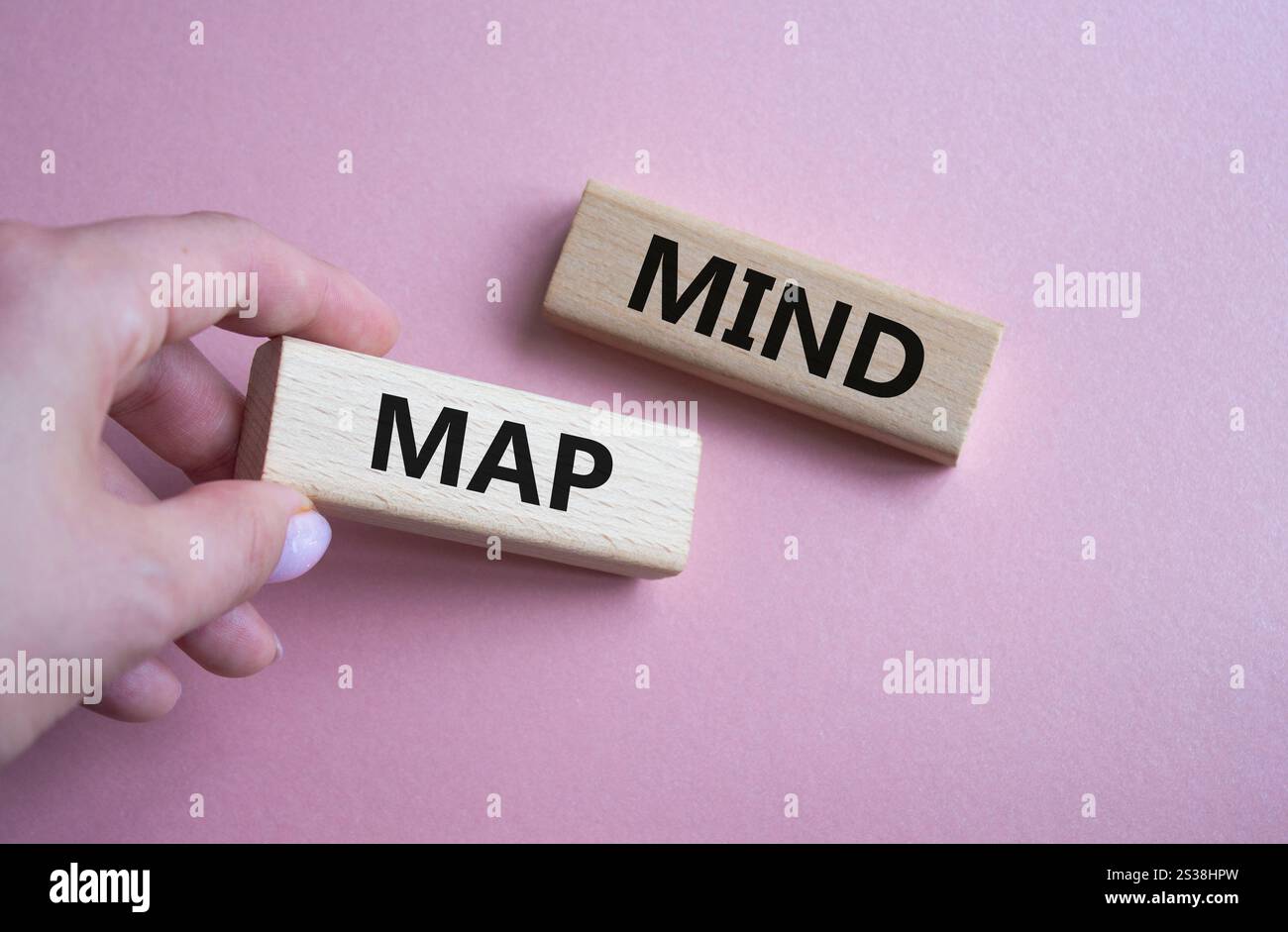 Mind Map symbol. Concept word Mind Map on wooden blocks. Businessman ...