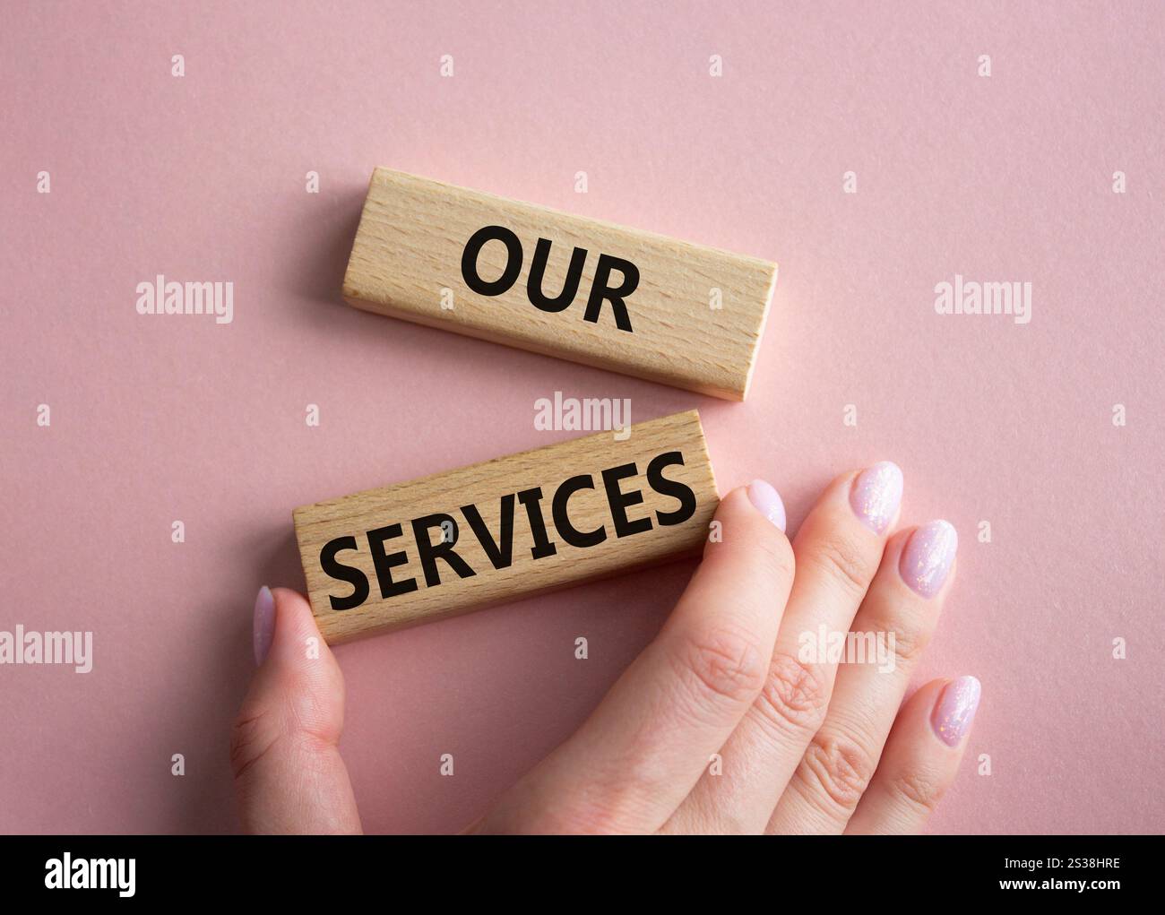 Our services symbol. Concept words Our services on wooden blocks ...