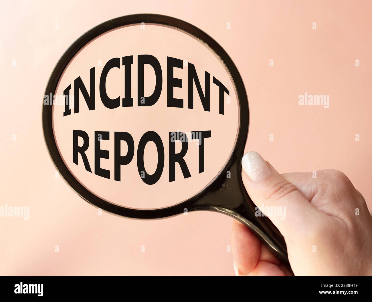 Incident Report symbol. Concept word Incident Report on magnifying ...