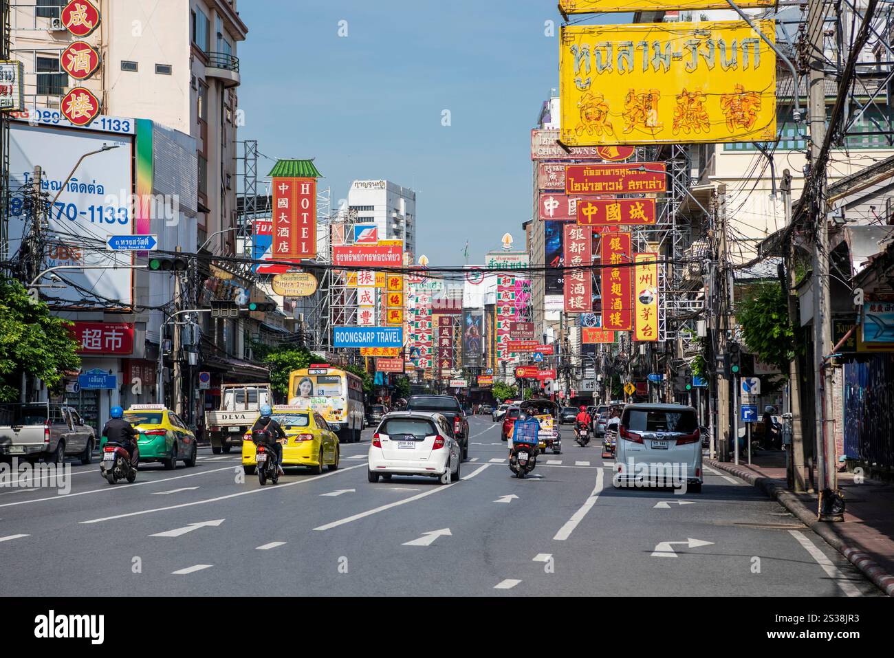the Yaowarat Road in China Town in the city of Bangkok in Thailand. Thailand, Bangkok, November ...