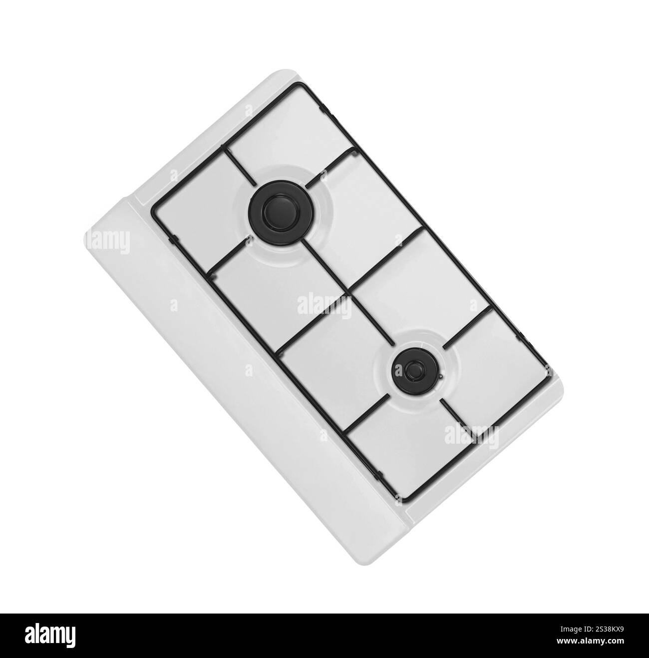 The upper part of the modern gas stove two burners. modern gas stove ...